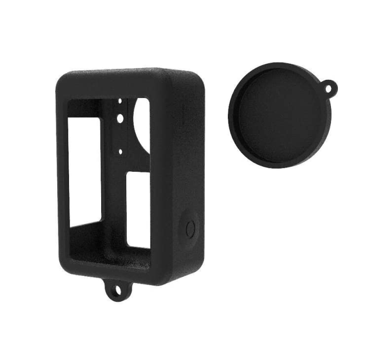 Silicone Protective Case with Cap Compatible with Osmo Action-3 Black ...