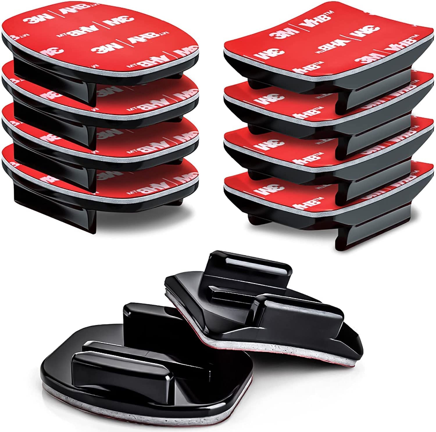 3M VHB Adhesive Mounts 4 Curved 4 Flat Sticker for Helmet, Surfboard ...